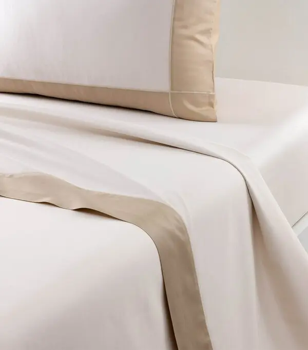 YVES DELORME Apollon Super King Flat Sheet - Beige