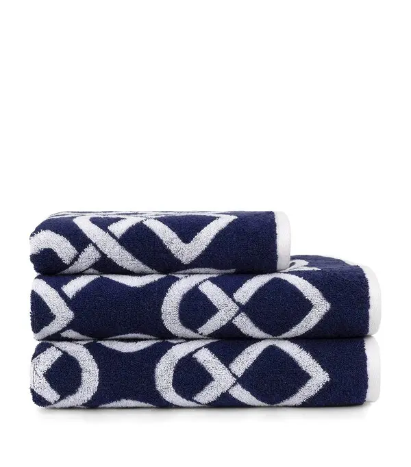 YVES DELORME Apollon Hand Towel - Navy
