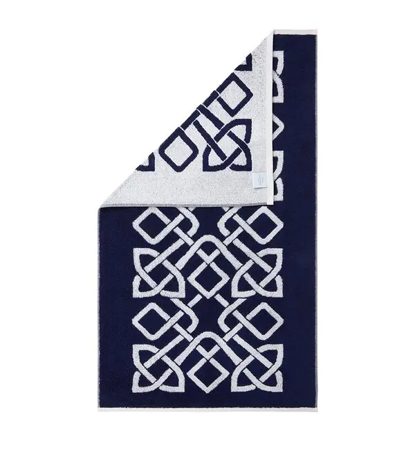 YVES DELORME Apollon Hand Towel - Navy