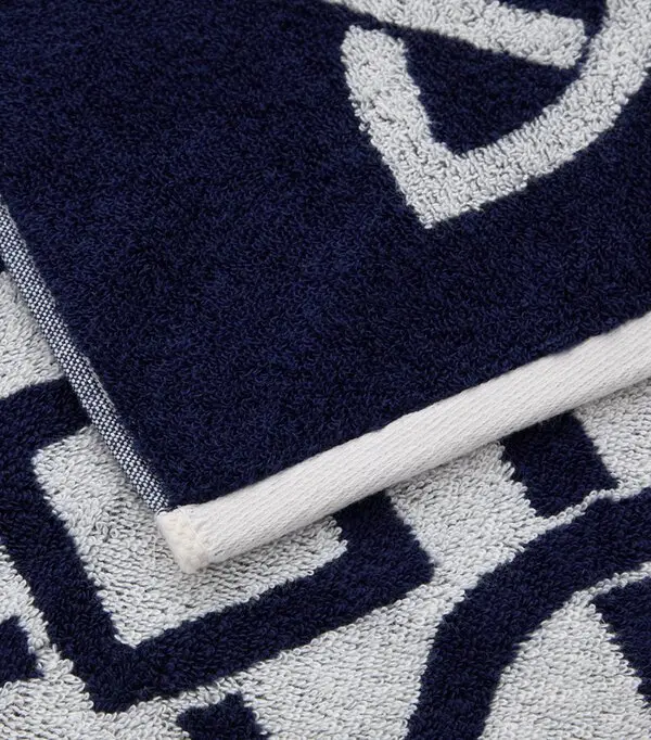 YVES DELORME Apollon Hand Towel - Navy
