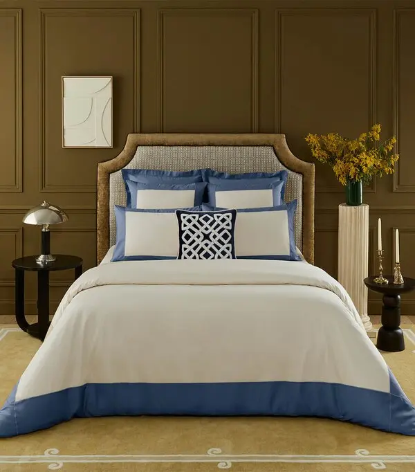 YVES DELORME Apollon Flat Sheet - Blue