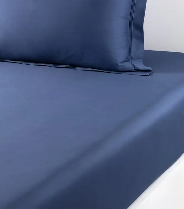 YVES DELORME Triomphe Fitted Sheet - Blue