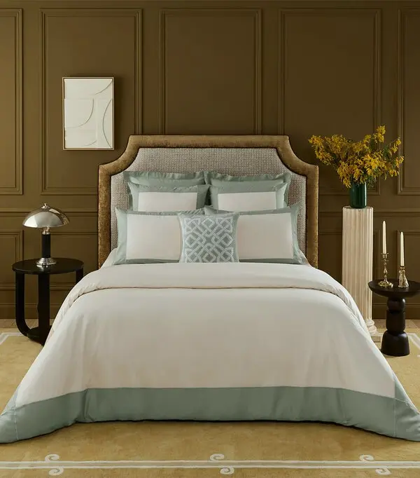 YVES DELORME Apollon Super King Duvet Cover - Green