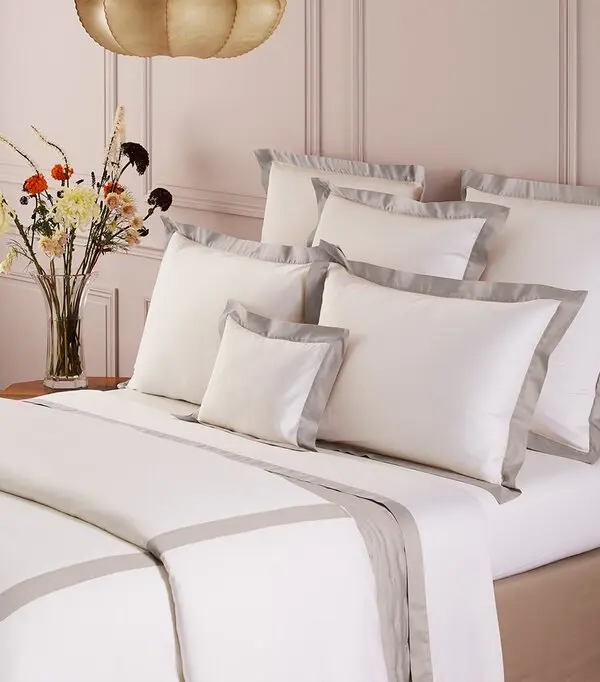 YVES DELORME Linea Oxford Pillowcase - Grey