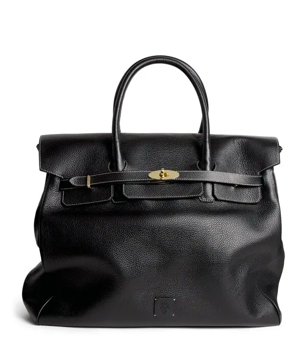 Eleventy Leather Tote Bag - Black