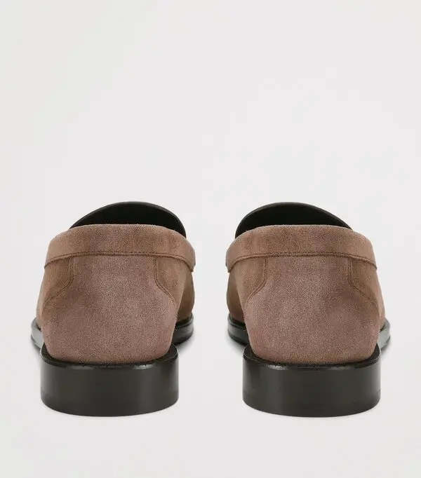 Brunello Cucinelli Suede Penny Loafers