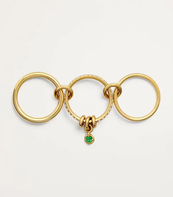 SPINELLI KILCOLLIN Yellow Diamond And Emerald Pave Ring