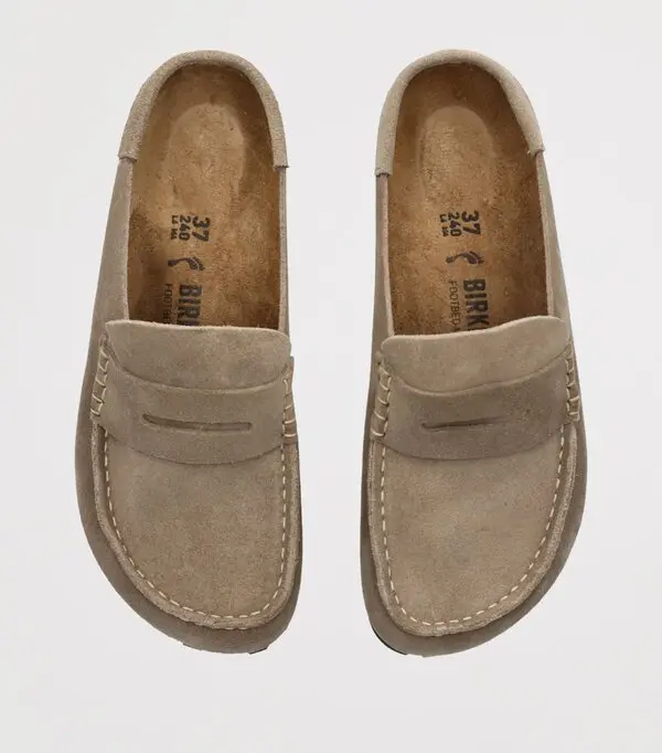 BIRKENSTOCK Suede Boston Clogs - Brown