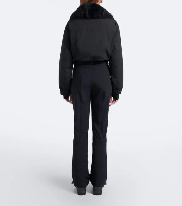 Moncler Belted Shearling-trimmed Ski Suit
