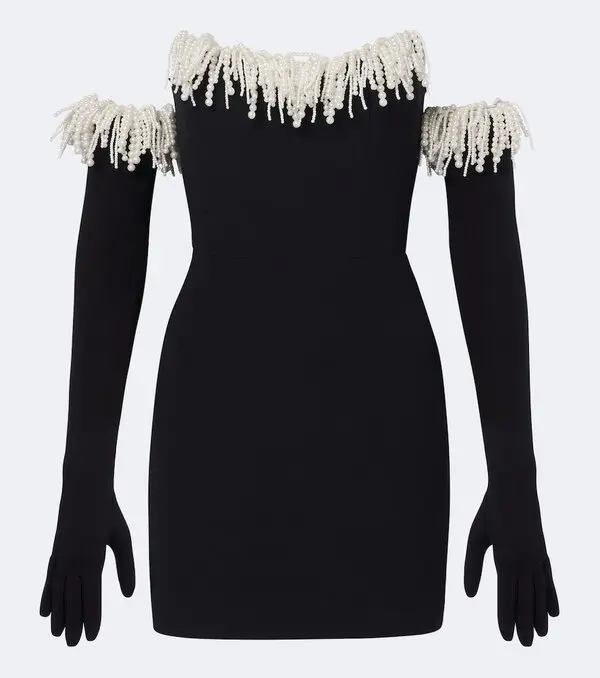 David Koma Embellished Fringed Bustier Minidress