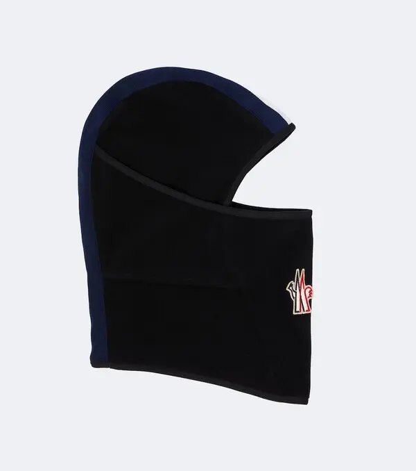 Moncler Logo Fleece Balaclava - Black