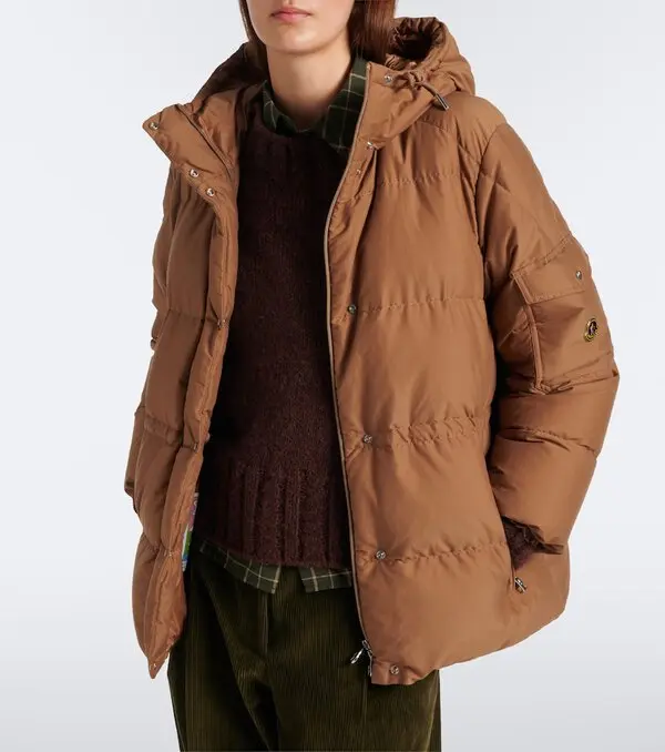 Moncler Himalaya Hooded Cotton-blend Down Jacket