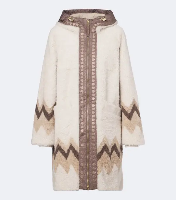Bogner Niva Reversible Hooded Shearling Coat