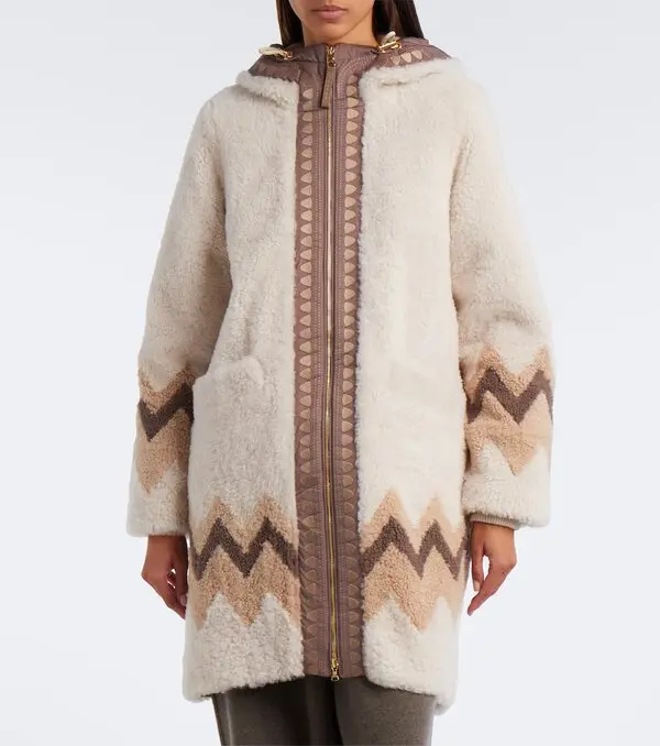 Bogner Niva Reversible Hooded Shearling Coat