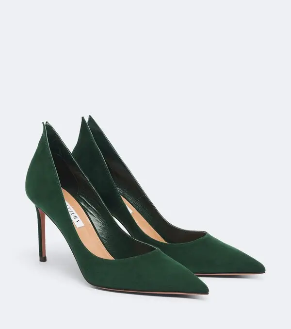 AQUAZZURA Linea Suede Pumps