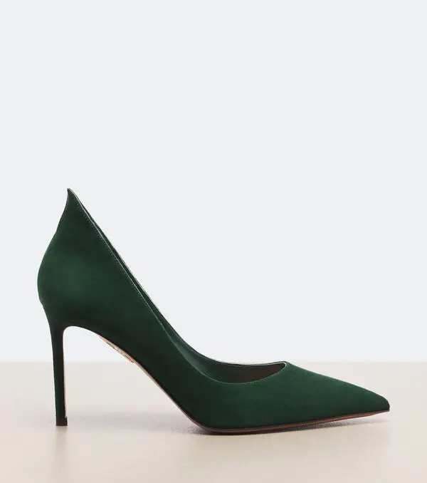AQUAZZURA Linea Suede Pumps