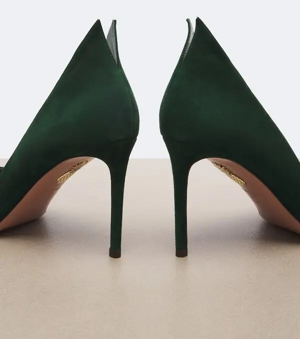 AQUAZZURA Linea Suede Pumps