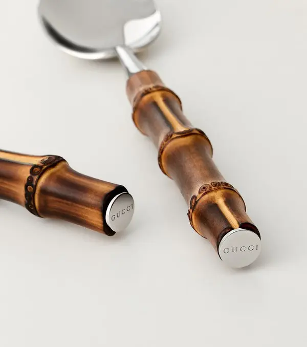 Gucci Bamboo Stainless Steel Fork And Spoon Set