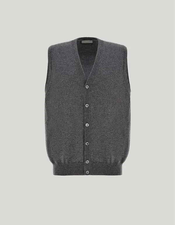 Canali Nuvola Anthracite Melange Cashmere Vest