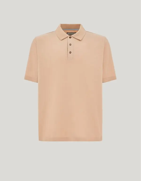 Canali Two-tone Cotton Piqué Polo Shirt