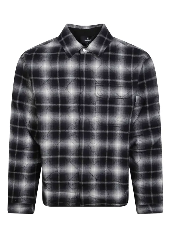 REPRESENT Logo Mini Quilted Shirt For - Nero