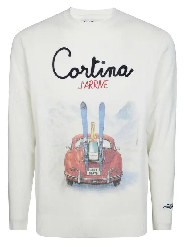 MC2 SAINT BARTH Long-sleeve Heron Print Sweater - Multicolor