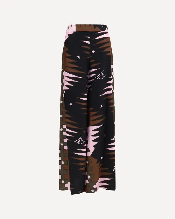 Emilio Pucci Silk Twill Pants - Multicolour