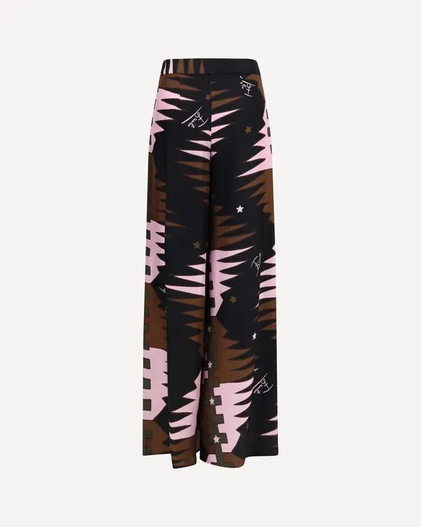 Emilio Pucci Silk Twill Pants - Multicolour