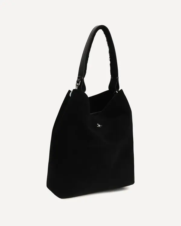 VIVIENNE WESTWOOD Large Lottie Suede Shopping Bag