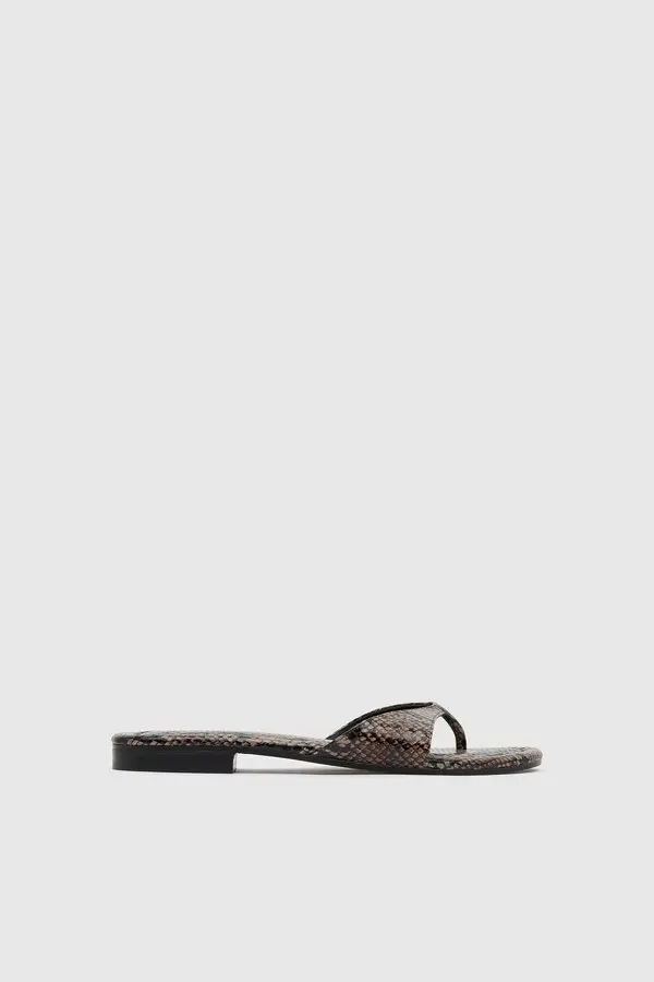 ST. AGNI Everyday Thong - Python Embossed
