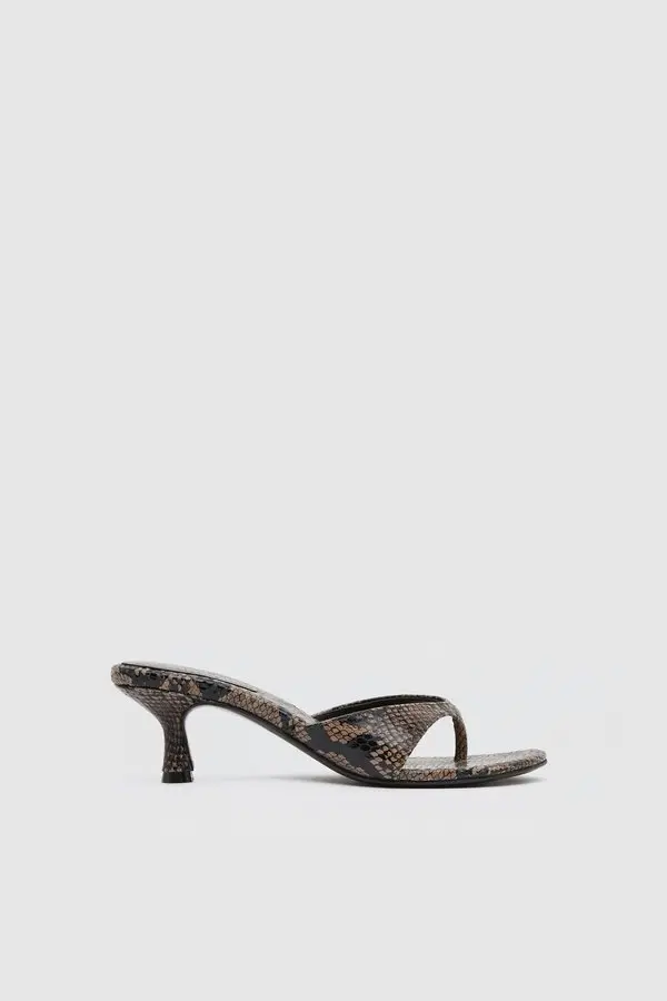 ST. AGNI Pre-order: Everyday Thong Heel 50 - Python Embossed