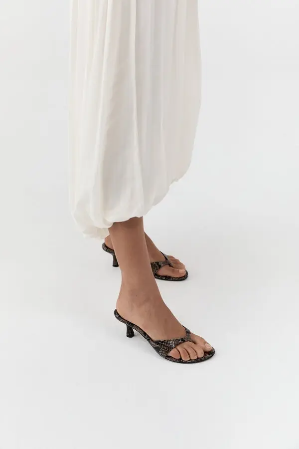 ST. AGNI Pre-order: Everyday Thong Heel 50 - Python Embossed