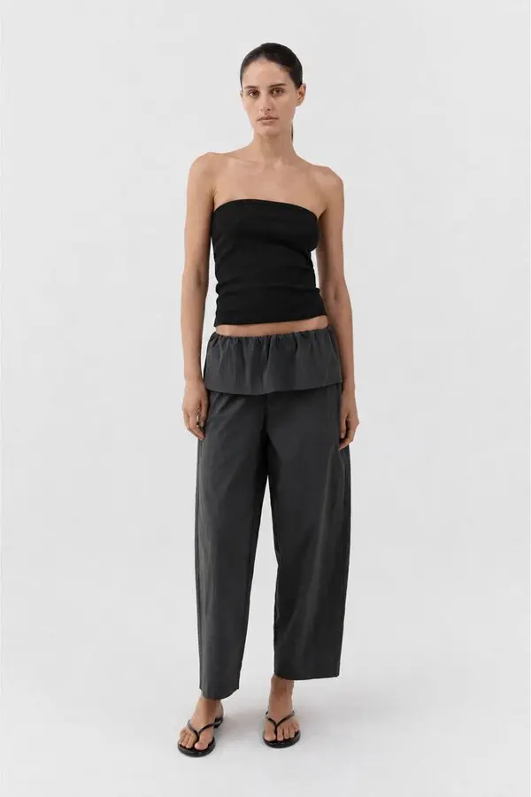 ST. AGNI Peplum Pants - Magnet