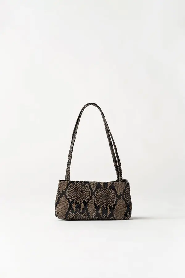 ST. AGNI Petit Origami Bag - Python Embossed