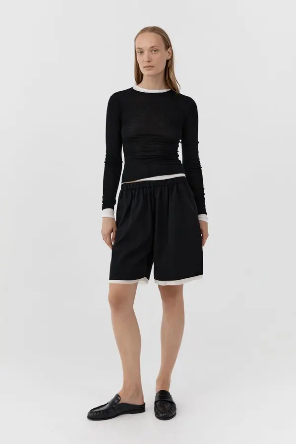 ST. AGNI Layered Bermuda Shorts