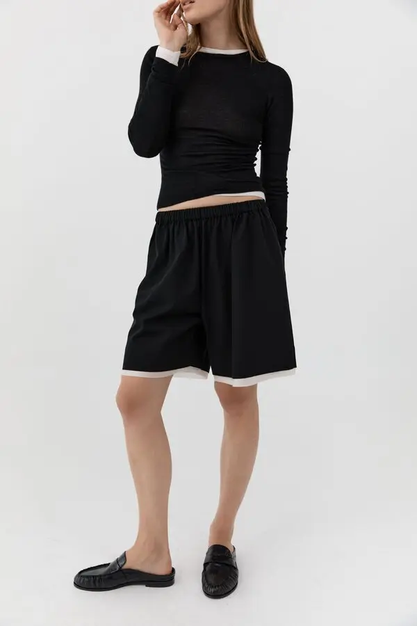 ST. AGNI Layered Bermuda Shorts