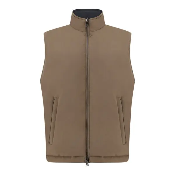 Paul & Shark Reversible Gilet In Typhoon® Platinum