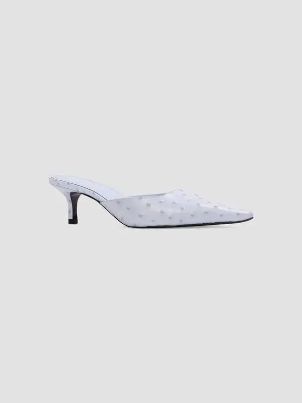 BLACK SUEDE STUDIO Riley 50mm Ostrich Mules