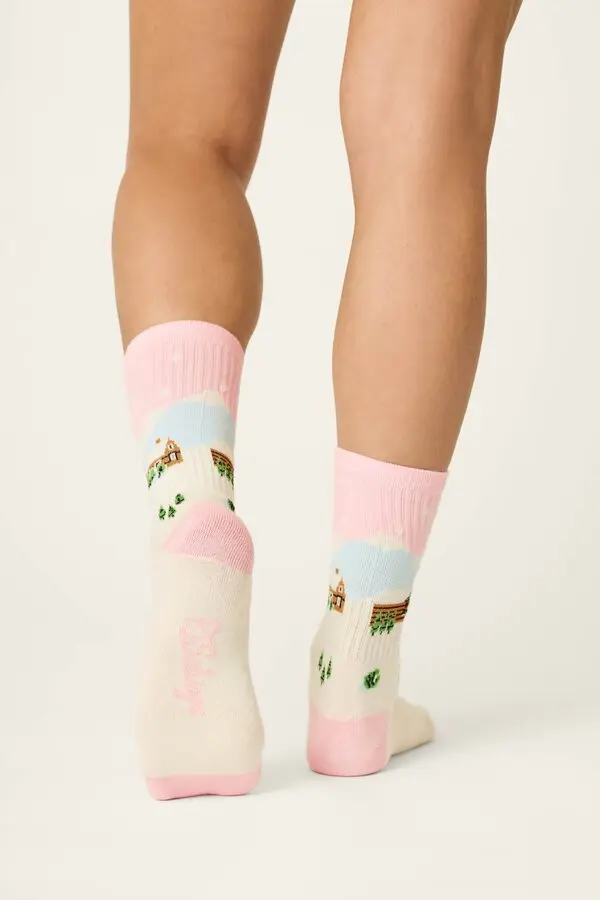PJ Salvage Cozy Winter Cabin Crew Socks
