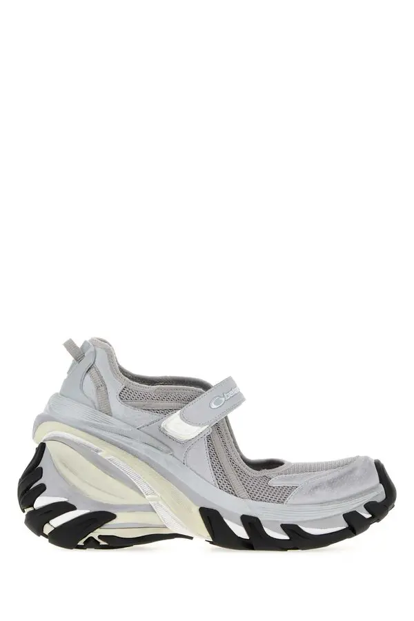 Balenciaga Grey Mesh And Rubber Hydra Sneakers