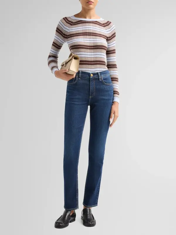 Rag & Bone Teresa Striped Silk-blend Top
