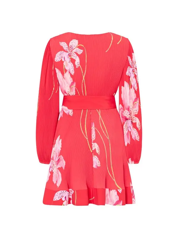 MILLY Liv Pleated Floral Minidress