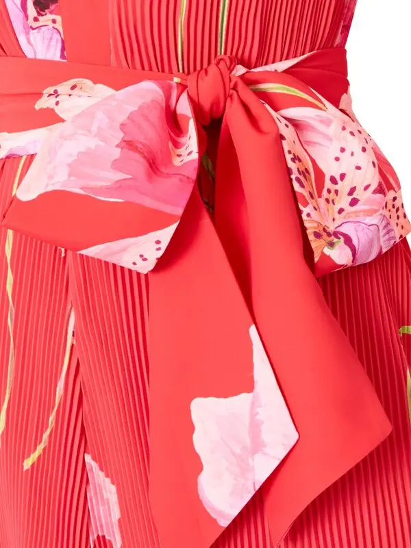 MILLY Liv Pleated Floral Minidress
