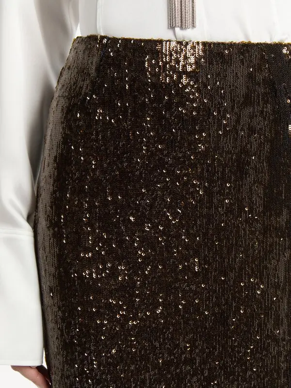 Balmain Sequinned Long Skirt