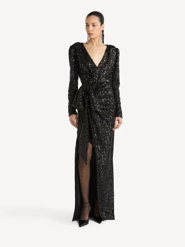 Balmain Long Sequinned Dress