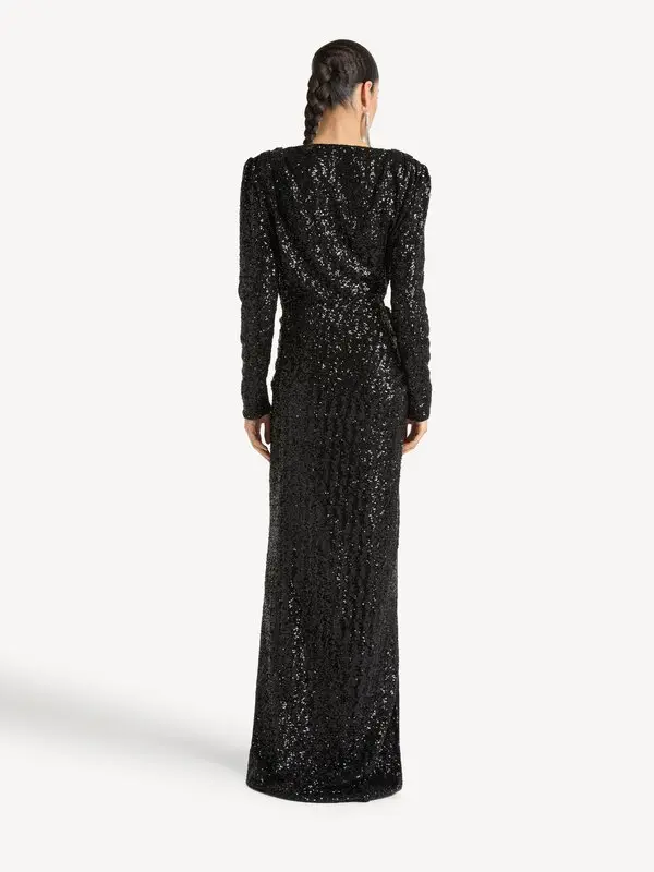 Balmain Long Sequinned Dress