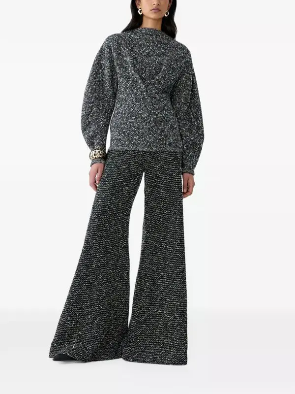 Carolina Herrera Pleated Bouclé Sweater