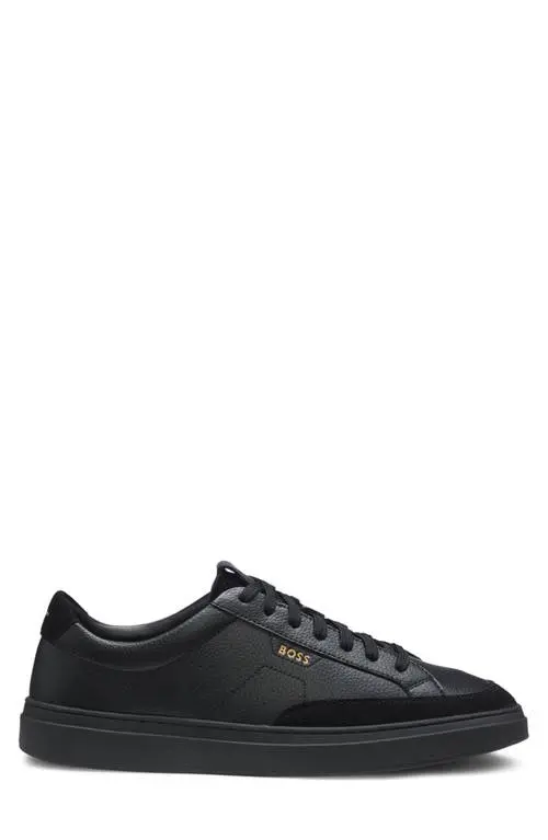 BOSS Kieran Leather Sneaker - Black