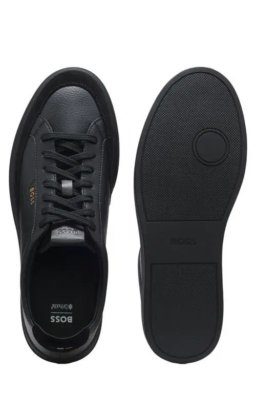 BOSS Kieran Leather Sneaker - Black