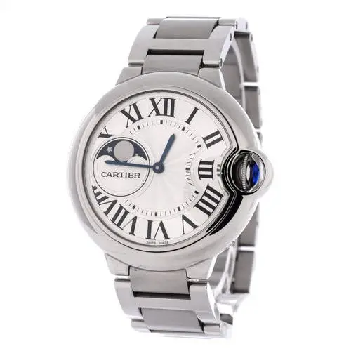 CARTIER Ballon Bleu De Moonphase Automatic Watch Stainless Steel 37